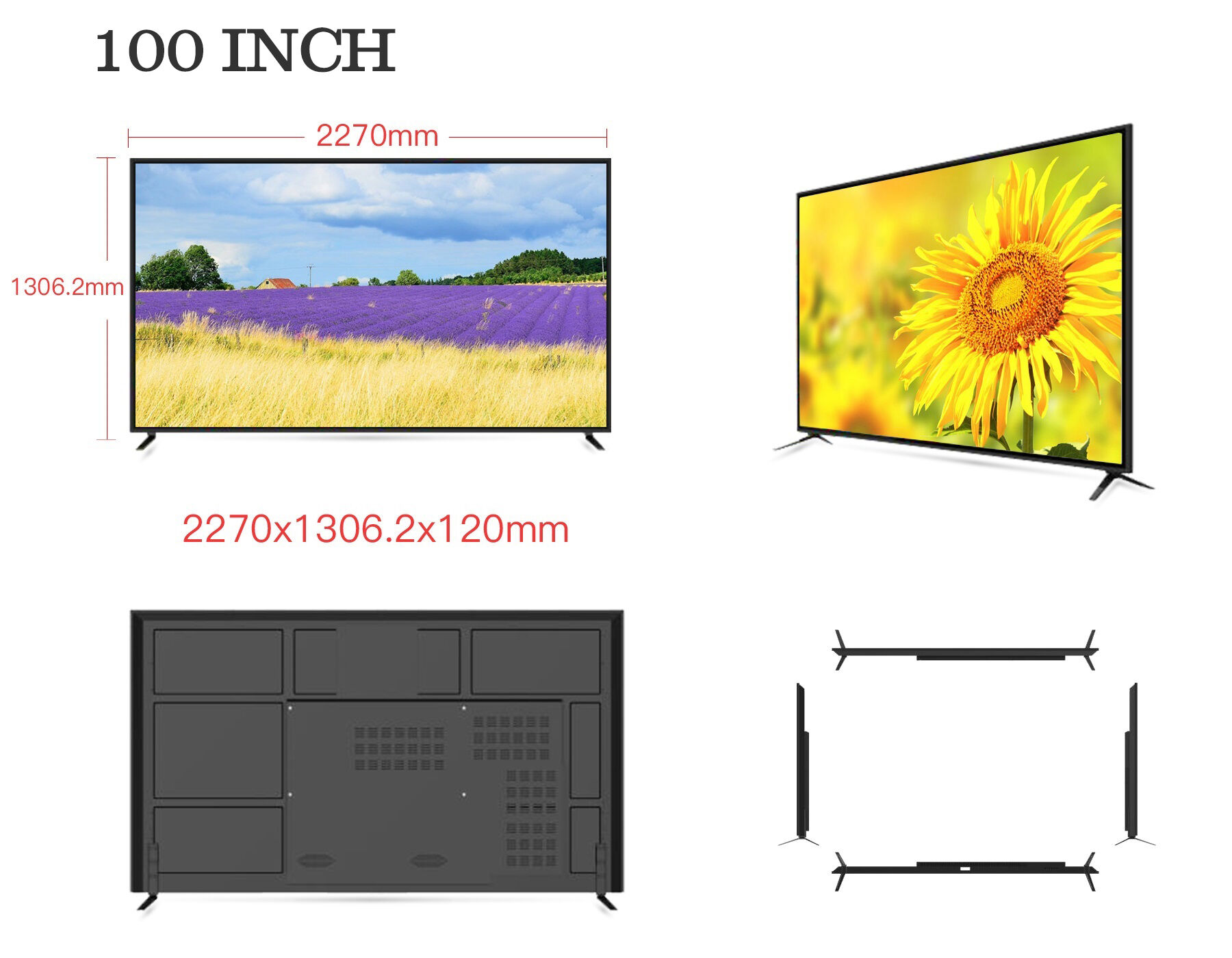 Buy Wholesale China 100" Inch Pineeon Led Tv Hdtv High Definition Non ...