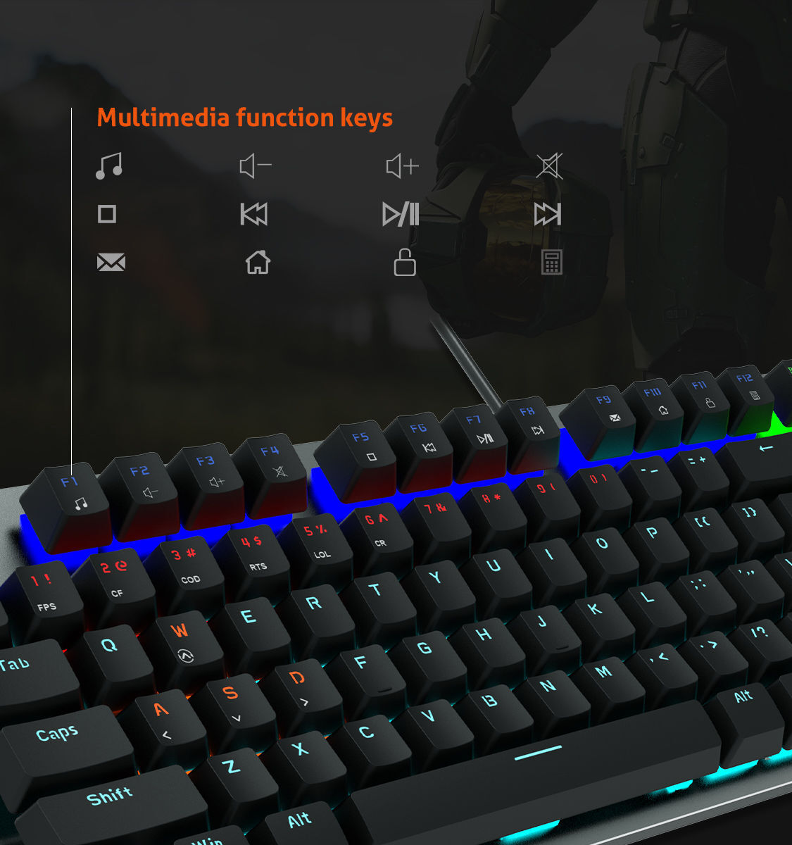 Buy Wholesale China Meetion Mt-mk007 Pro Usb 104 Keys Mini Wired Rgb ...