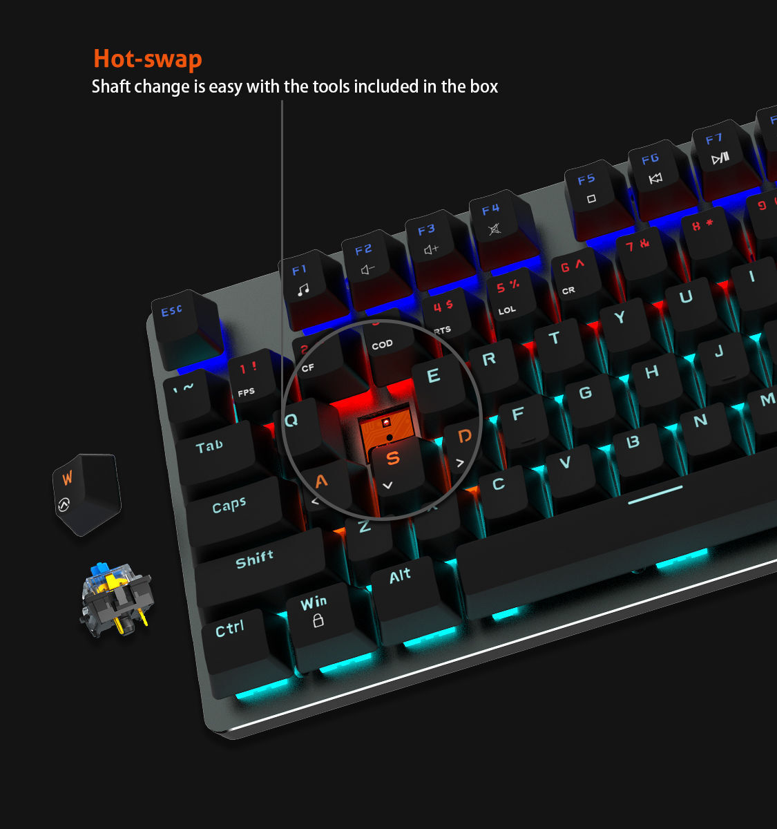 Buy Wholesale China Meetion Mt-mk007 Pro Usb 104 Keys Mini Wired Rgb ...