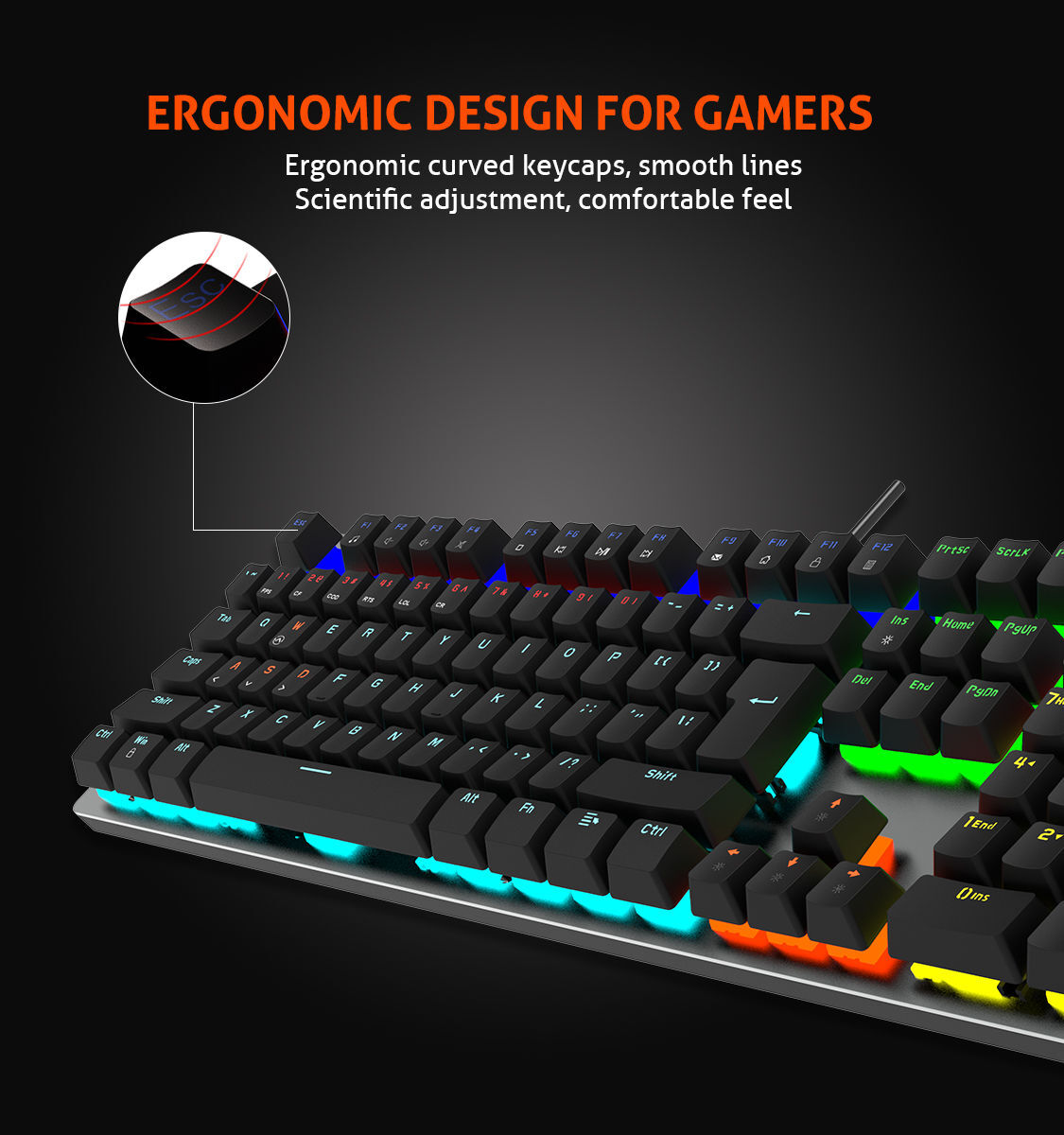 Buy Wholesale China Meetion Mt-mk007 Pro Usb 104 Keys Mini Wired Rgb ...