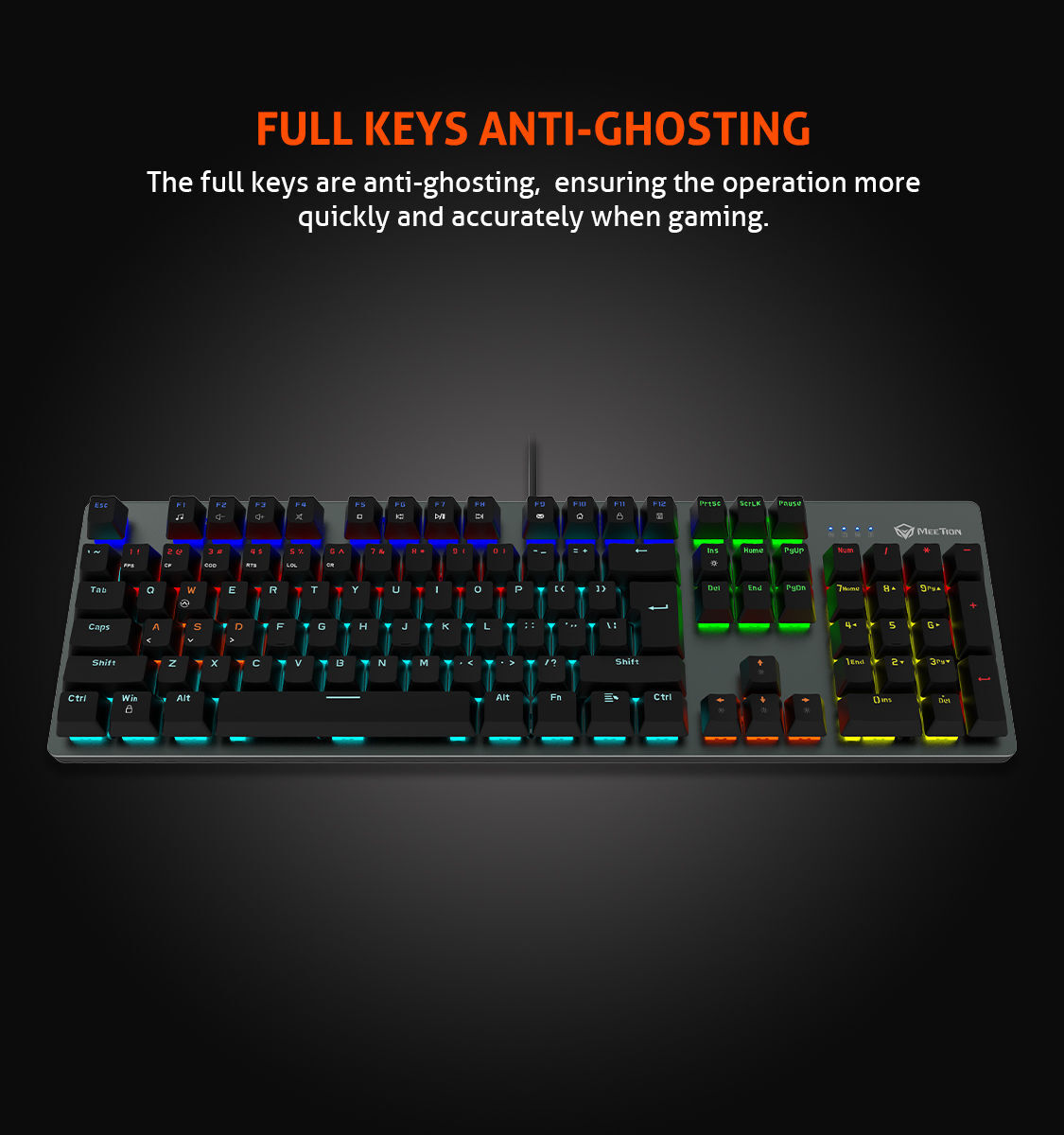 Buy Wholesale China Meetion Mt-mk007 Pro Usb 104 Keys Mini Wired Rgb ...