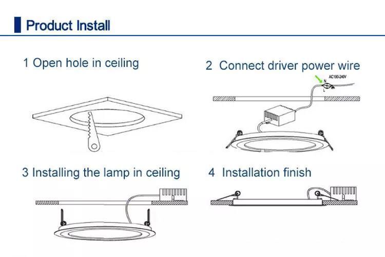 36w Led Flat Panel Lighting With600*600cm Square 2x2 Ft Use For Office ...