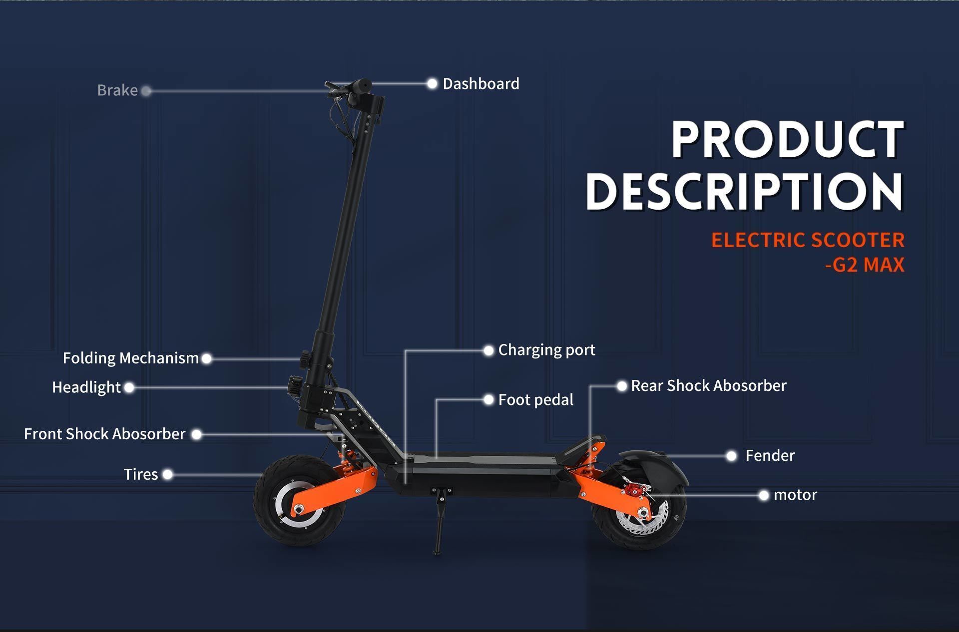Buy Wholesale China 1500w Kugoo G2 Max Upgraded G2pro Folding E Scooter ...