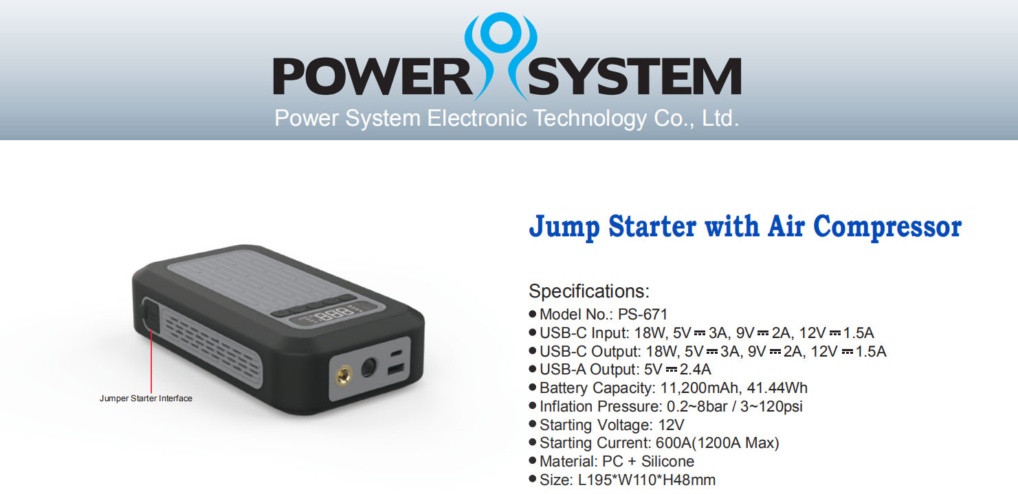 Buy Wholesale China 10,400w Portable Car Jump Starter With Air ...