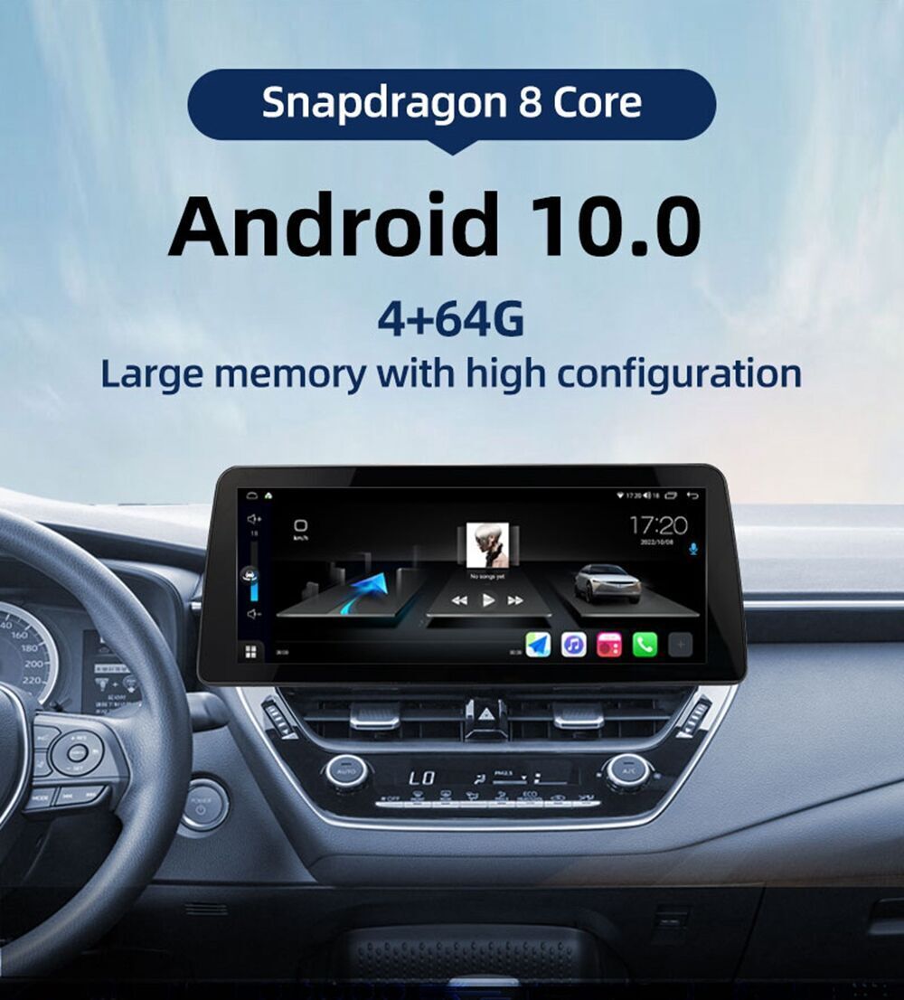 New Upgrade Android Auto 12.3 Inch Ips 1920*720 4+64g Car Player, Large ...
