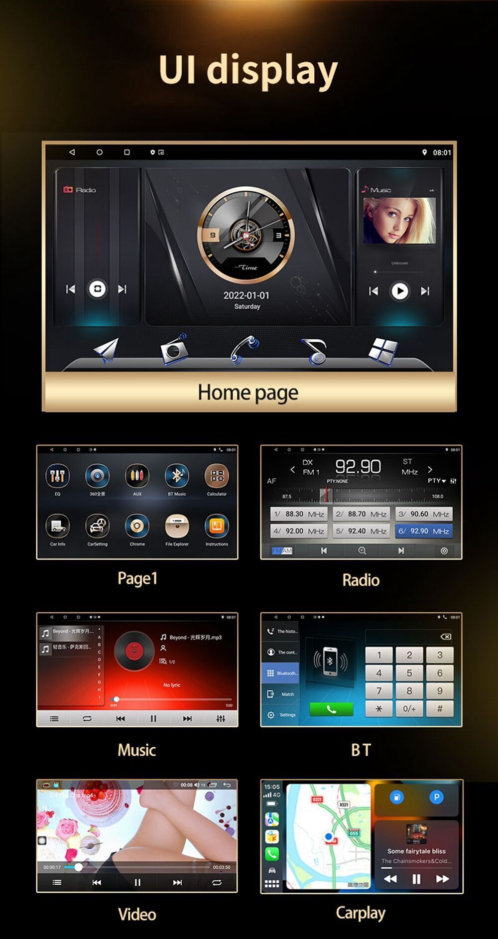 Chinese Caska 7inch To 10inch Touch Screen Car Stereo Auto Multimedia ...