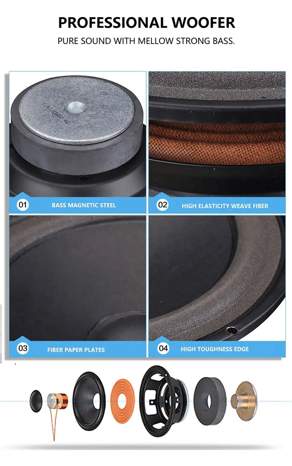 6.5 8 10 12 15 Inch Woofer Speaker Pa Speaker - Expore China Wholesale ...