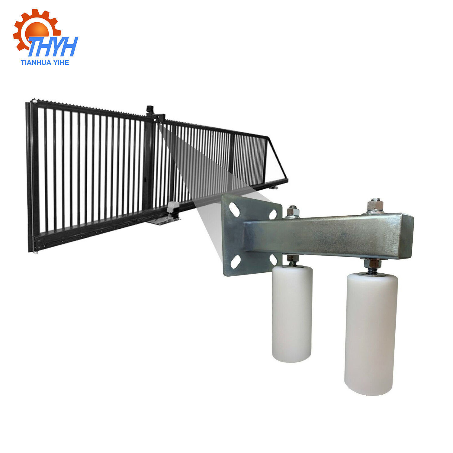 Buy Wholesale China Sliding Gate Upper Guide Nylon Roller Bracket, Gate ...