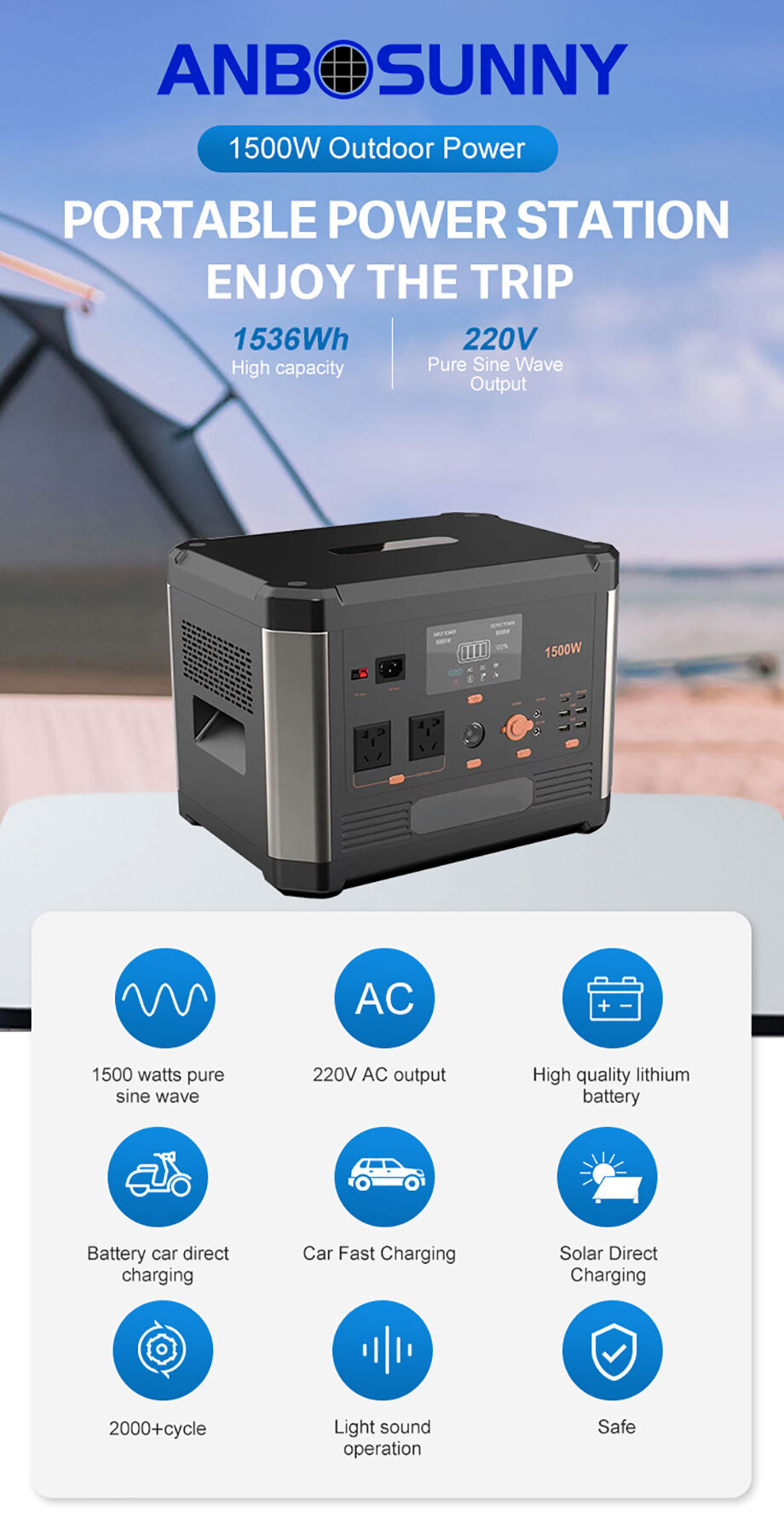 Buy Wholesale China Power Bank 1200w 1500w 1560wh Camping Portable Mini ...