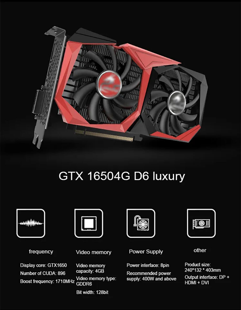 Buy Wholesale China Colorful Gtx 1650 Ultra 4gb E5-1650 Nvidia Geforce ...