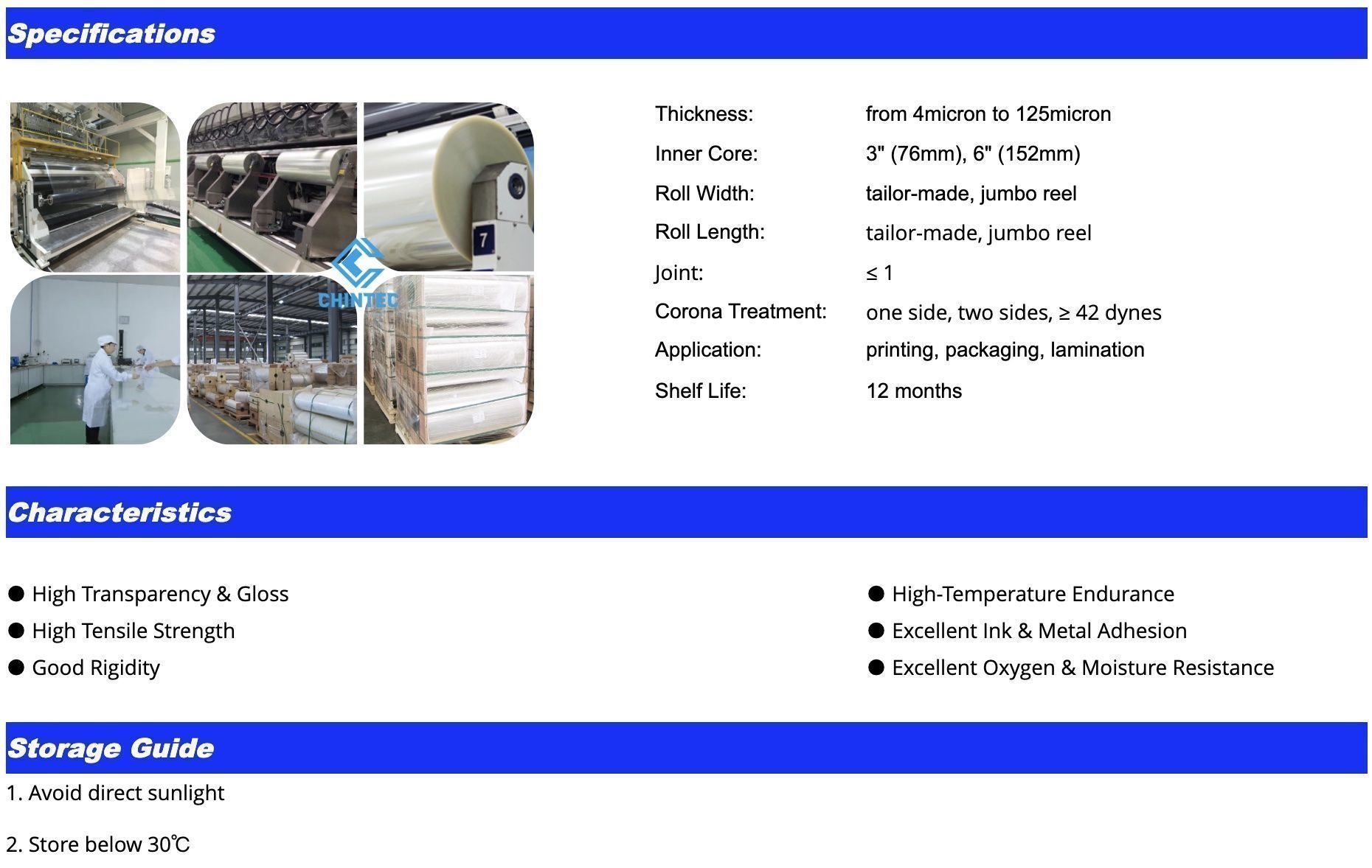 Buy Wholesale China Premium Quality Biaxially-oriented Pet Plastic Film ...