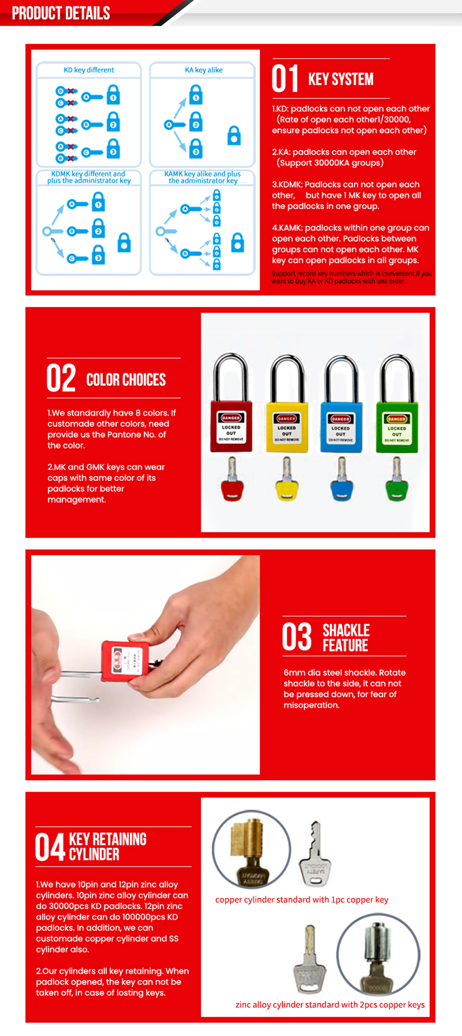 Buy Wholesale China 38mm Multicolor Safety Padlock With Master Key ...
