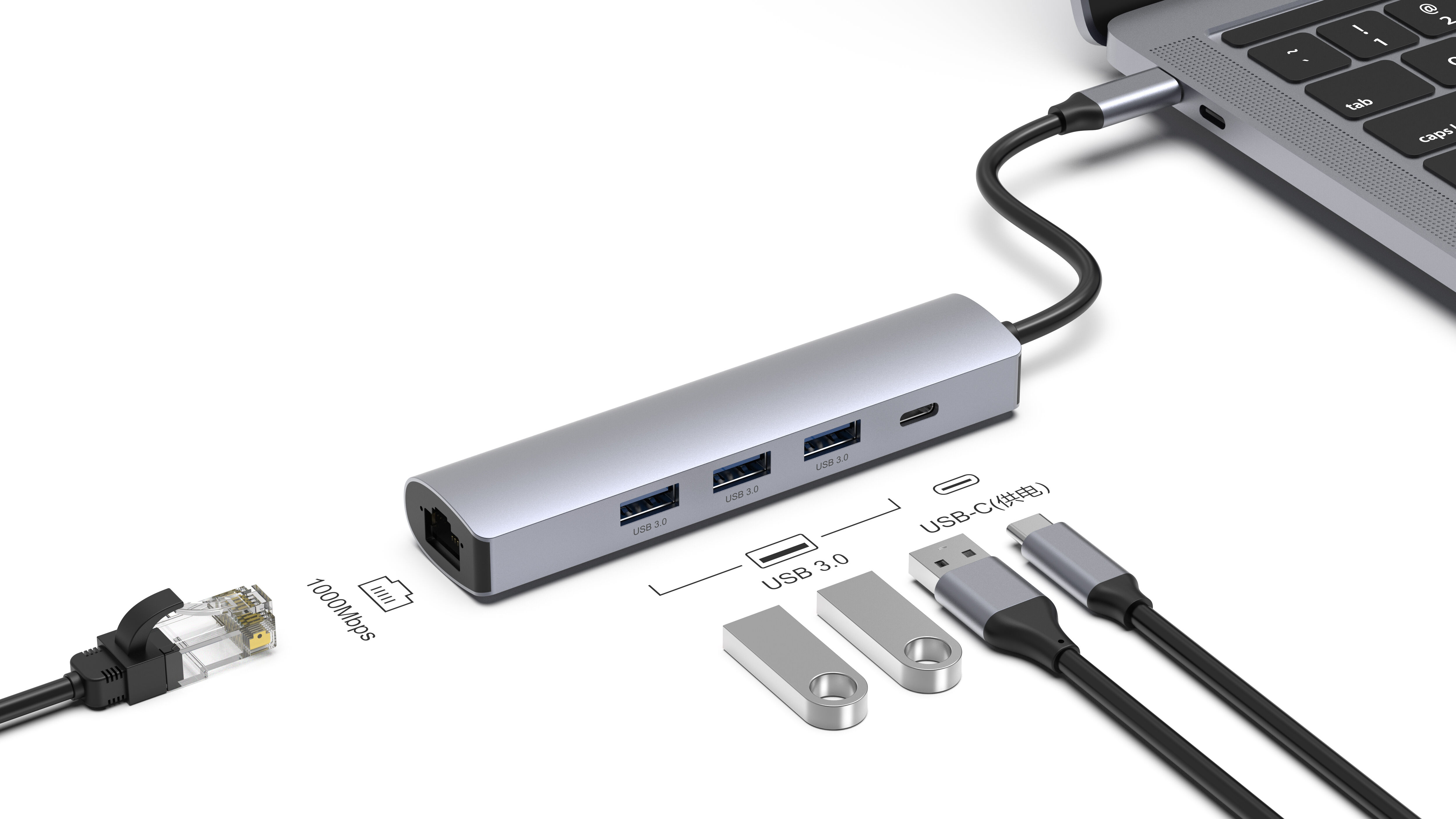 Buy China Wholesale Wholesale Hot Sell 5 In 1 Multiports Usb Hub Rj45 ...