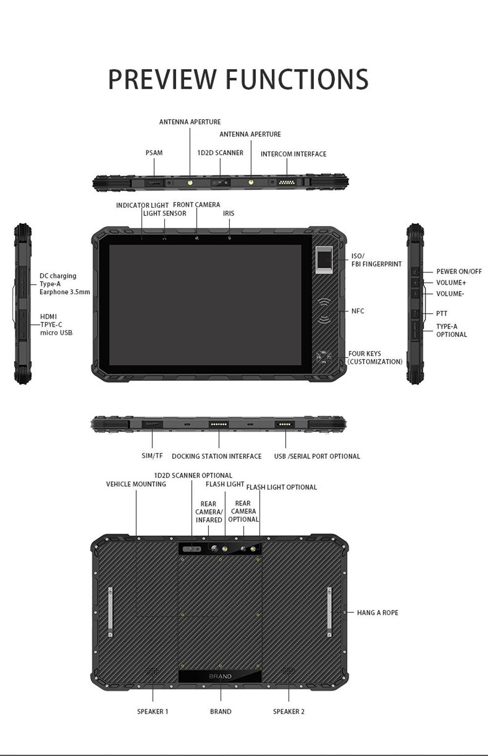 Oem Odm Rugged Tablet Pc Lt808 Ip68 Waterproof Industrial Tablet 4gb ...