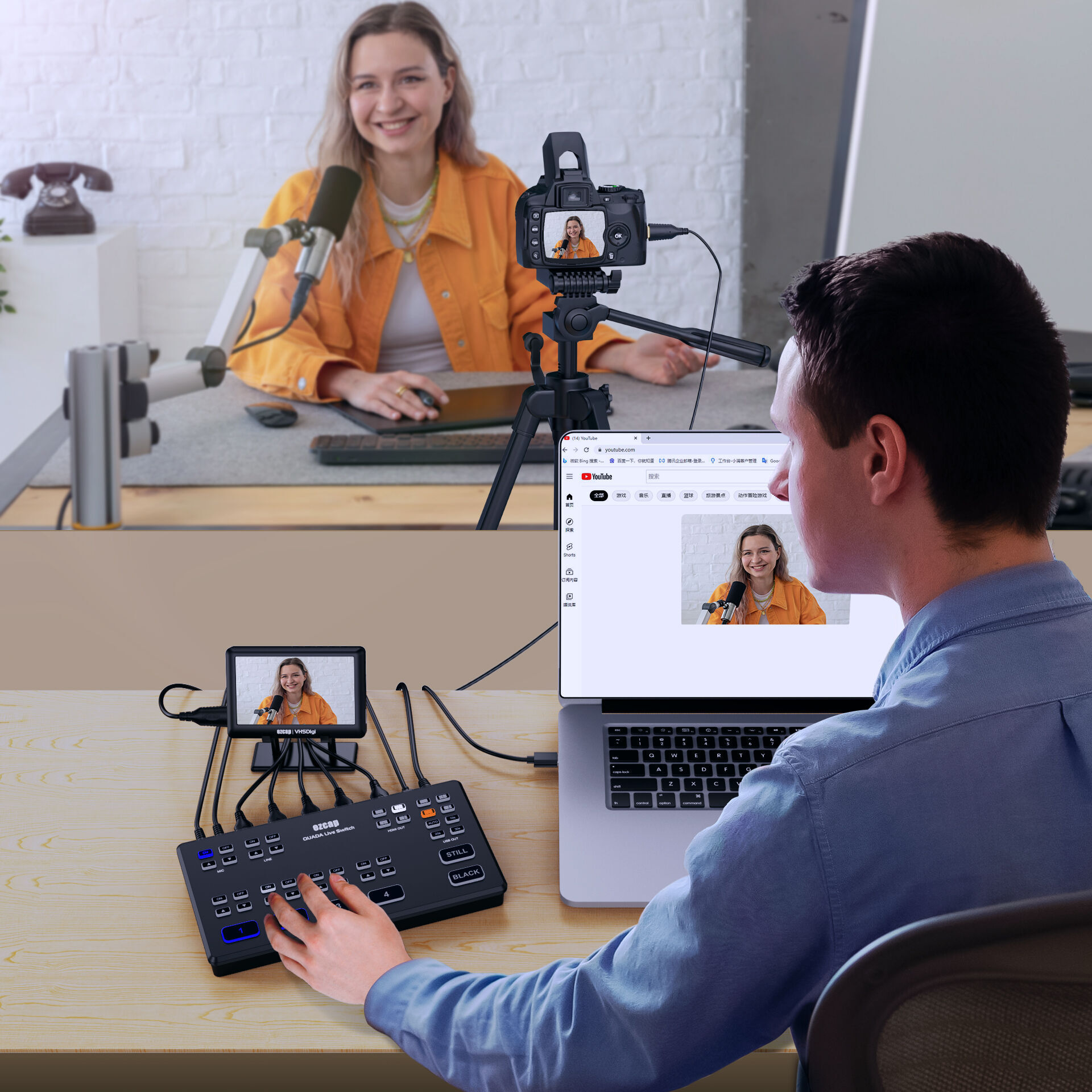 Buy Wholesale China Ezcap328 Quada Live Switch Multi Camera Live ...