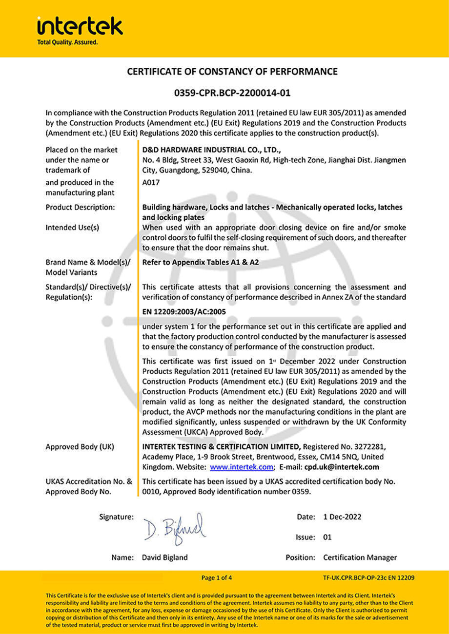 Buy Wholesale China Ce Sus304 Fire Rated Double Cylinder Deadbolt ...