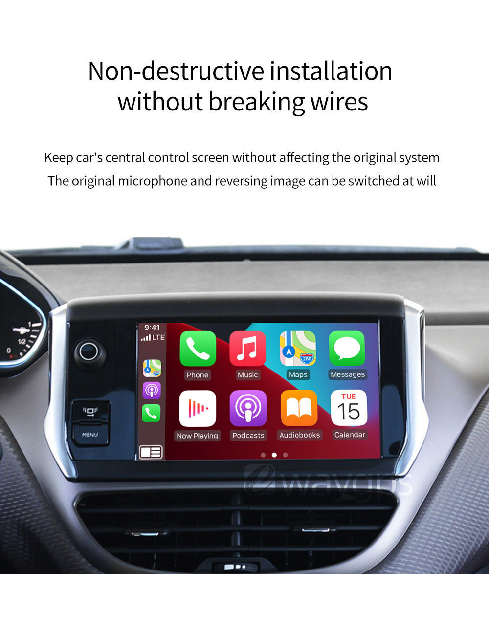 Multimedia Android Auto Wireless Carplay Interface Box For Peugeot ...