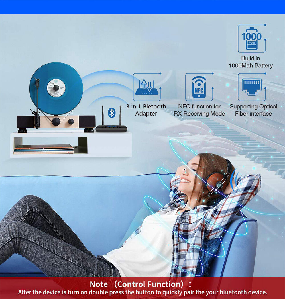 B22 Long Range Bluetooth Receiver Audio Adapter Wireless Transmitter ...