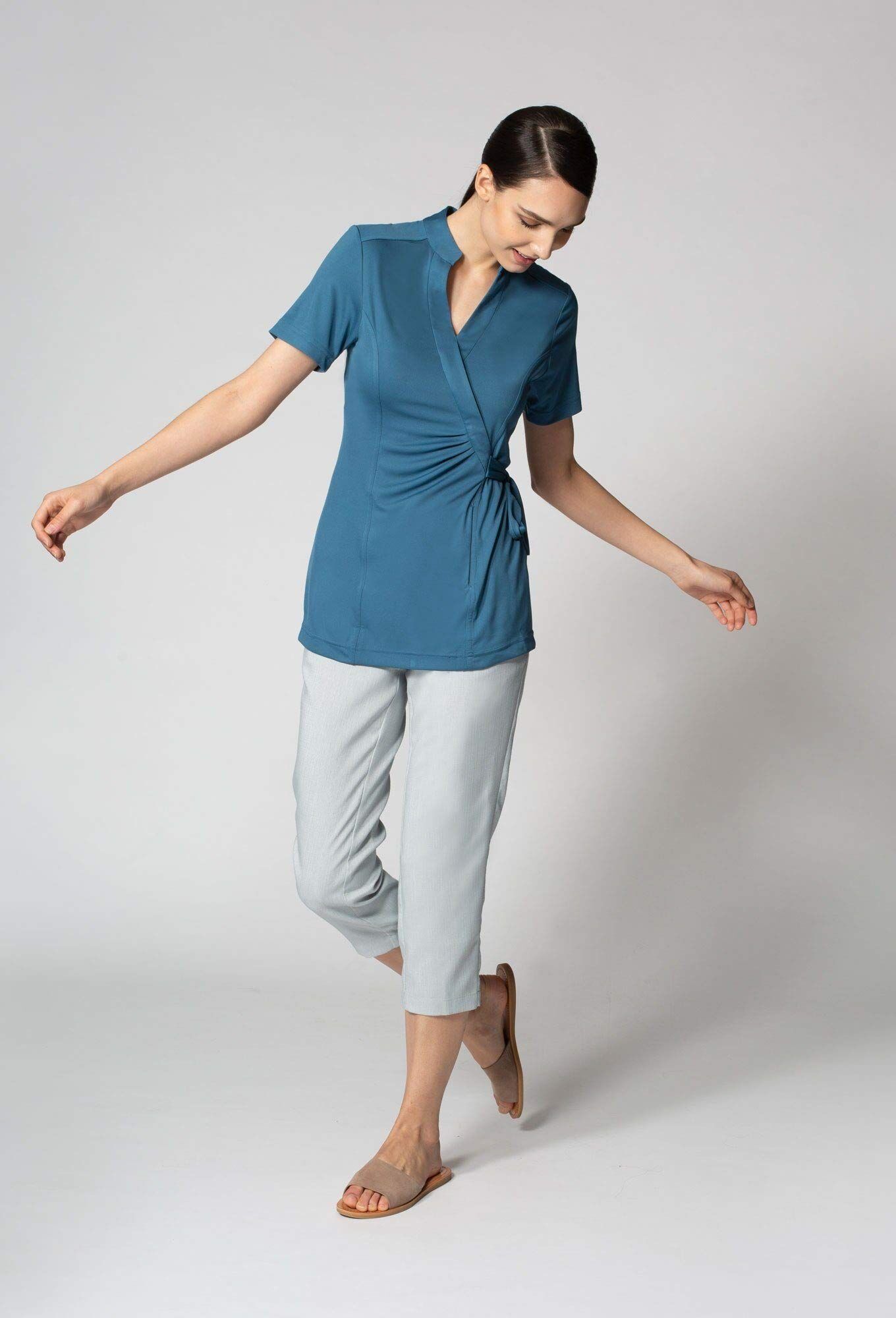 Fashionable Waistband Hotel Tunic Uniform Spa Uniforms Salon Clothing ...