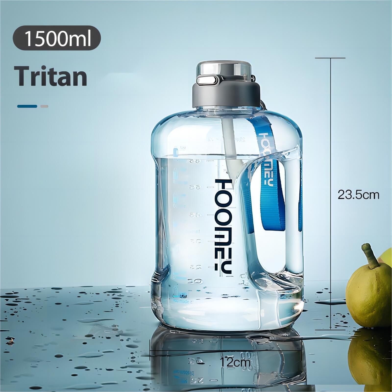 1 Gallon Water Jug With Flip-top Lid And Handle Strap, Leak-proof Bpa ...