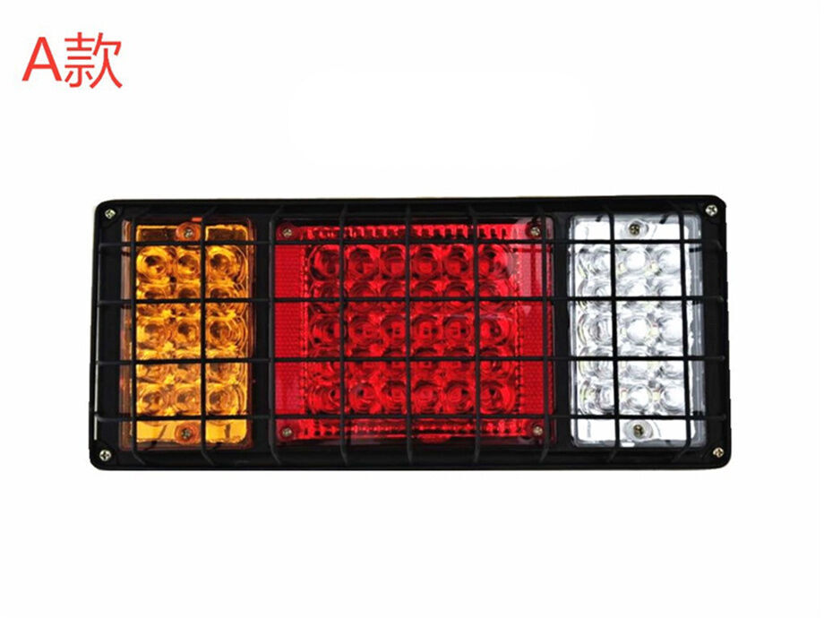 12v24v Iron Mesh Protection Super Bright Tail Lamp Truck Trailer Brake ...