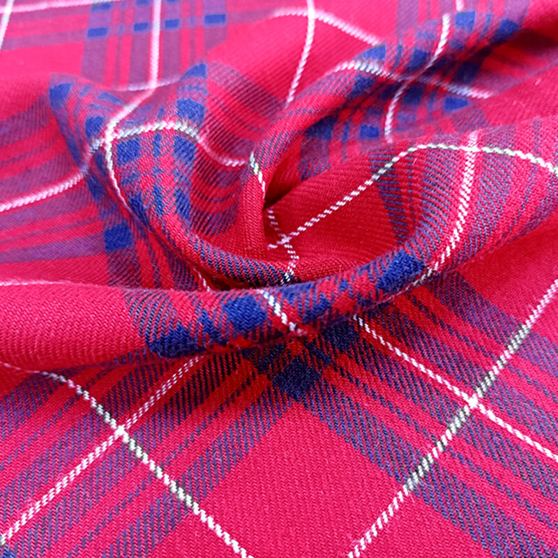 Classical Design Pure Polyester Rayon Tr Fabric Flannel Fabric Check ...