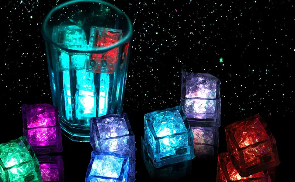 Buy Wholesale China Led Ice Cube Shape Lights Liquid Sensor Glowing ...