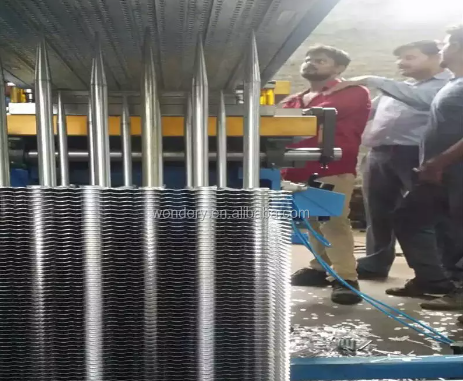 Wondery Aluminium High Speed Plc Pneumatic Fin Press Machine Line ...