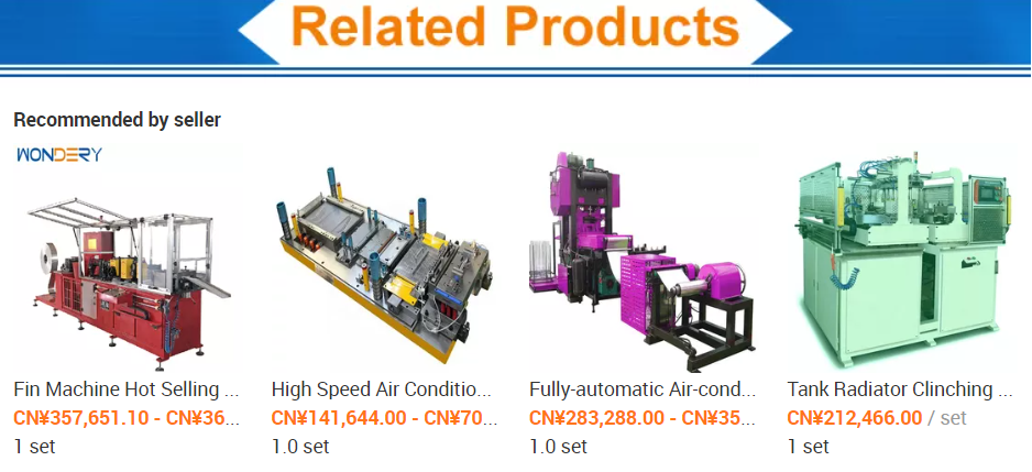 Wondery Aluminium High Speed Plc Pneumatic Fin Press Machine Line ...