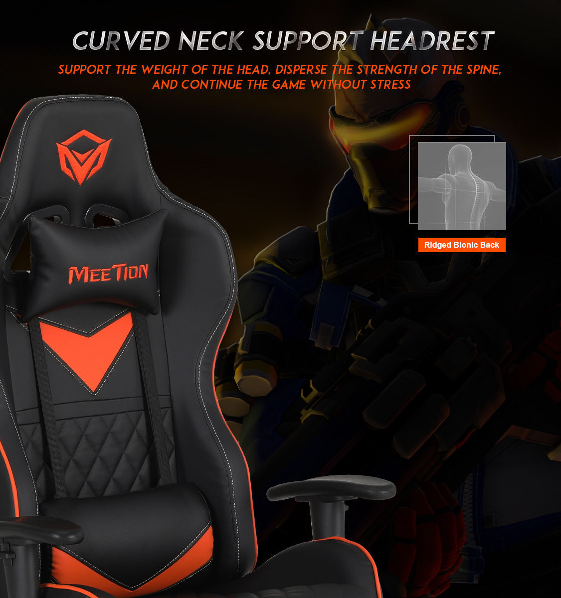 Meetion Chr14 Ergonomic Design Sedentary Comfortable Home Live ...