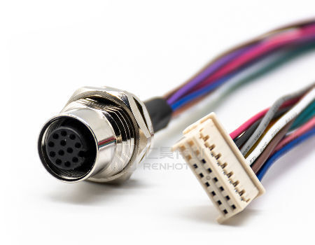 Buy Wholesale China M12 Connector 12 Pin Panel Mount Socket Wire ...