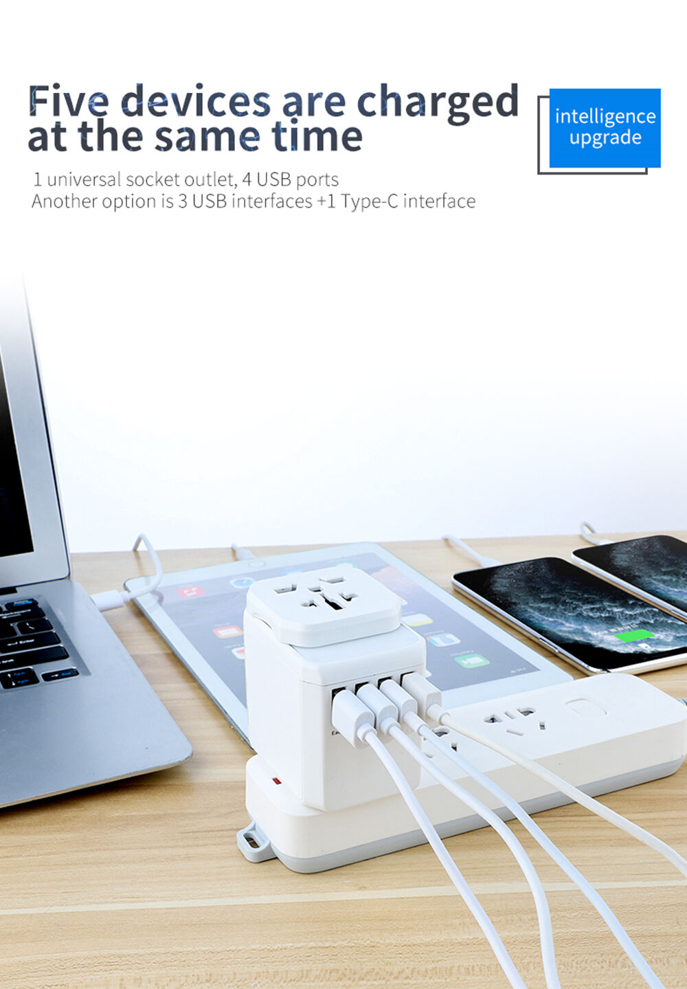 Buy Wholesale China Hot Sale Grounded Pin 10a 4 Usb Port Travel Plug ...