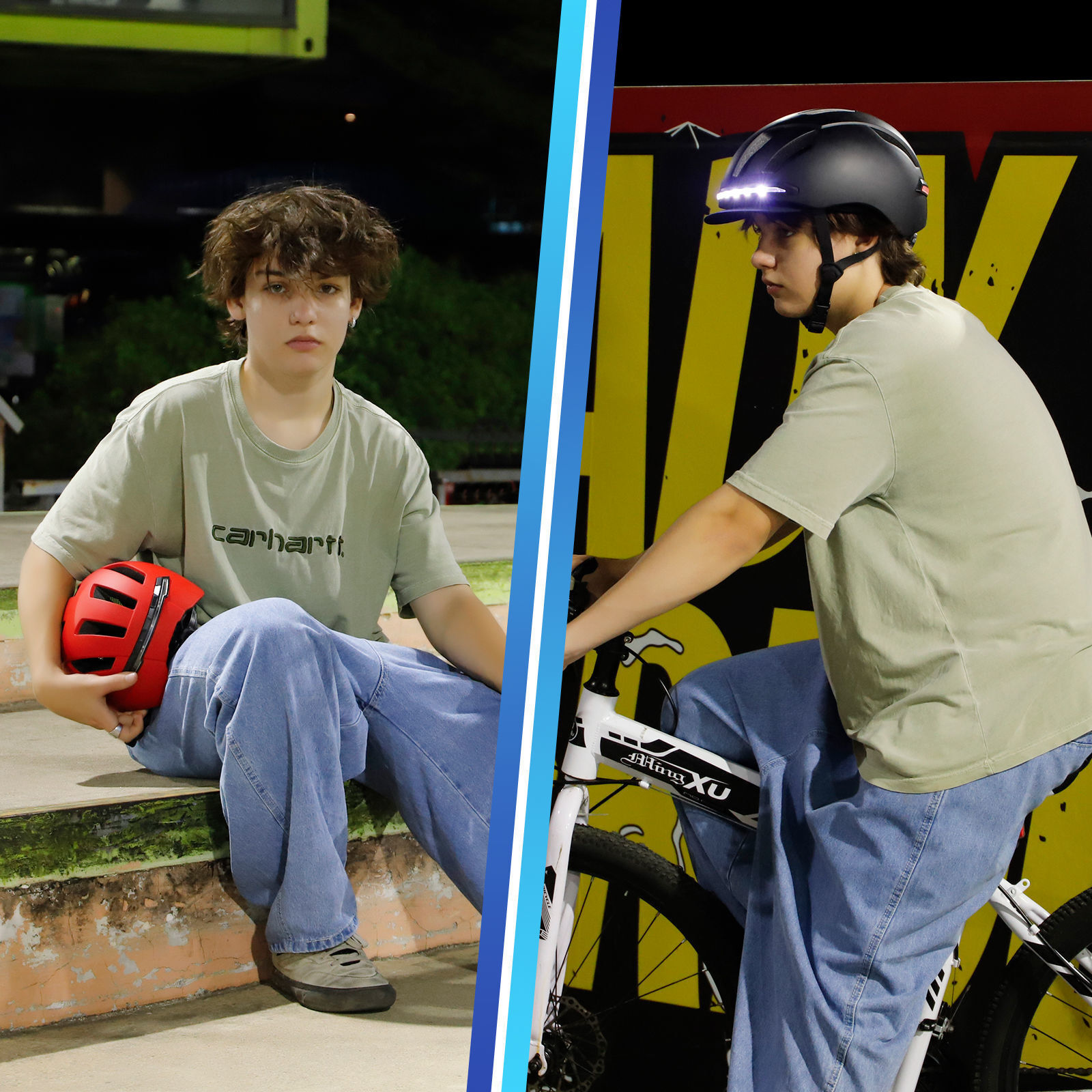 Buy Wholesale China Urban Led Light Protective Helmet With Remote ...