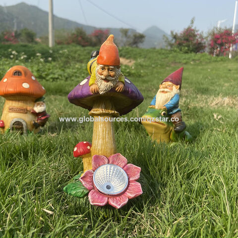 Hot Sale Resin Craft Garden Gnome Sculpture Elf Dwarf Ornaments Resin Gnomes With Mushroom Cute Dwarf For Outdoor Decoration Expore China Wholesale Garden Gnomes and Resin Craft Garden Gnome Sculpture...