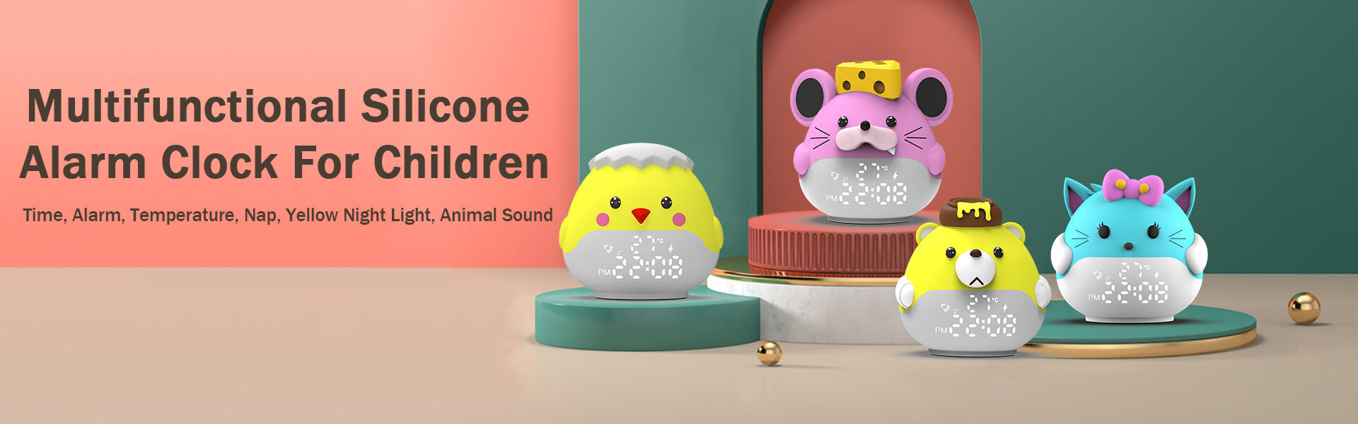 Buy Wholesale China Cat Animal Clock Mini Silicone Clock Children's Led ...