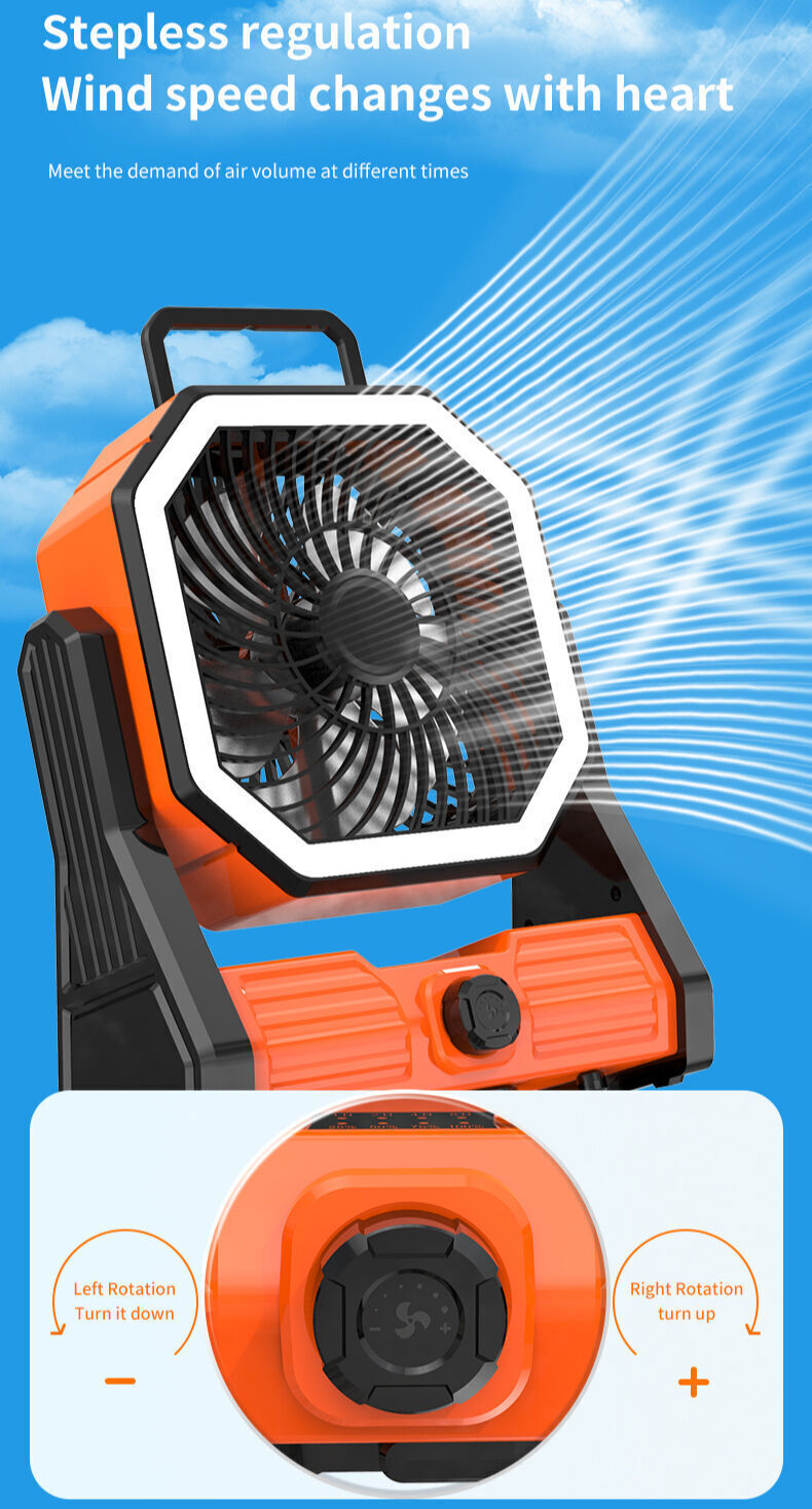 Buy Wholesale China Portable Outdoor Camping Chargeable Fan With Led ...