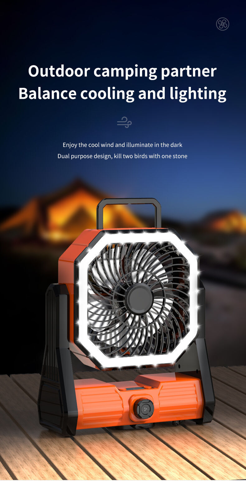 Buy Wholesale China Portable Outdoor Camping Chargeable Fan With Led ...