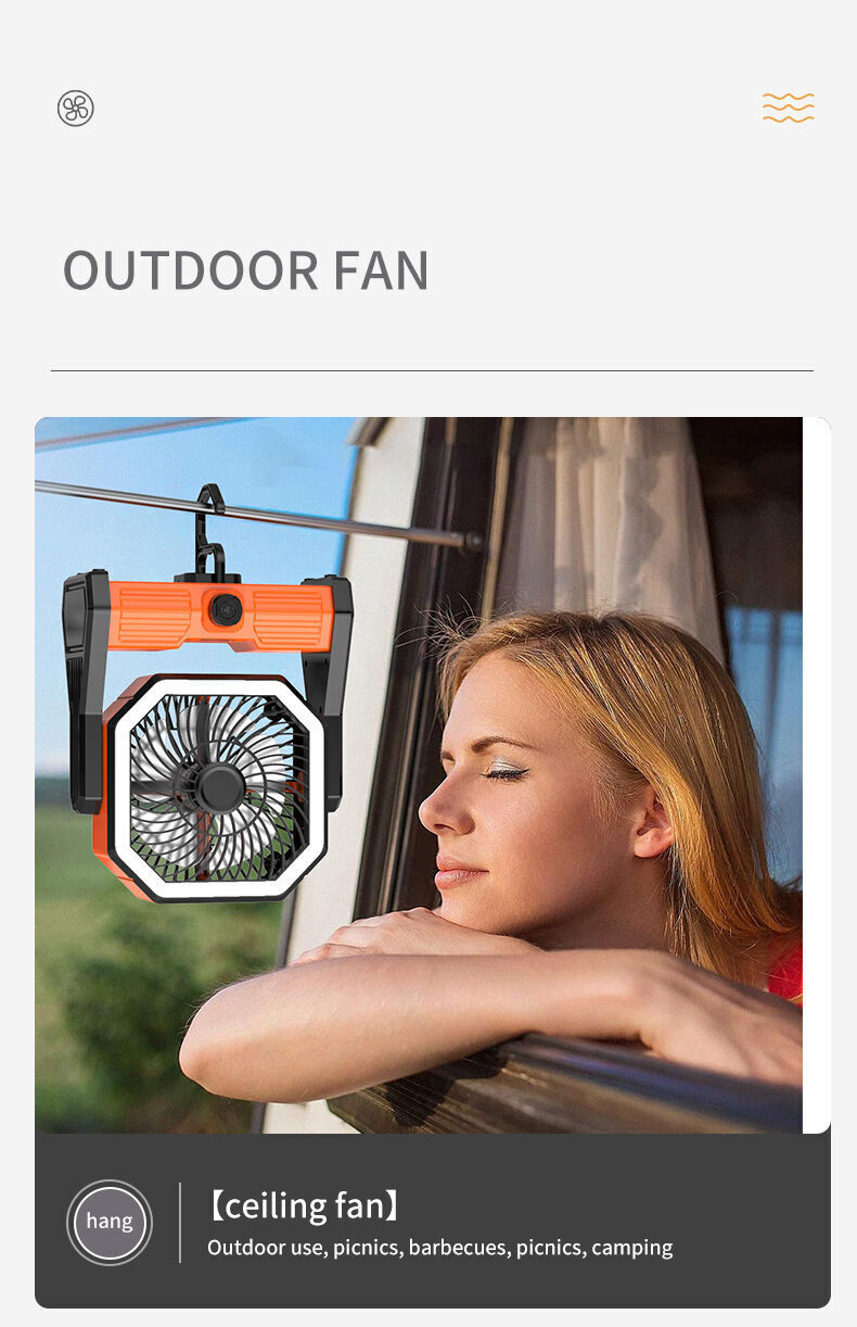 Buy Wholesale China Portable Outdoor Camping Chargeable Fan With Led ...
