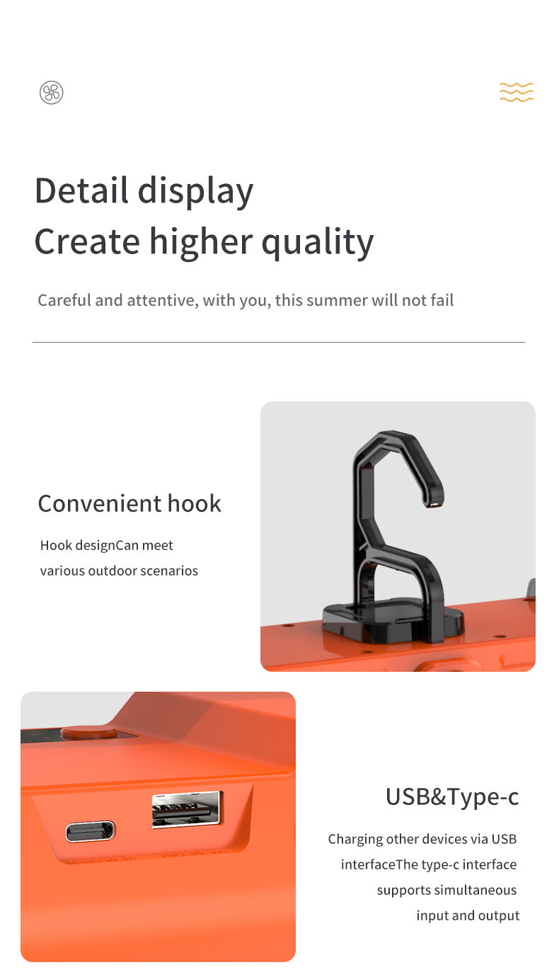 Buy Wholesale China Portable Outdoor Camping Chargeable Fan With Led ...