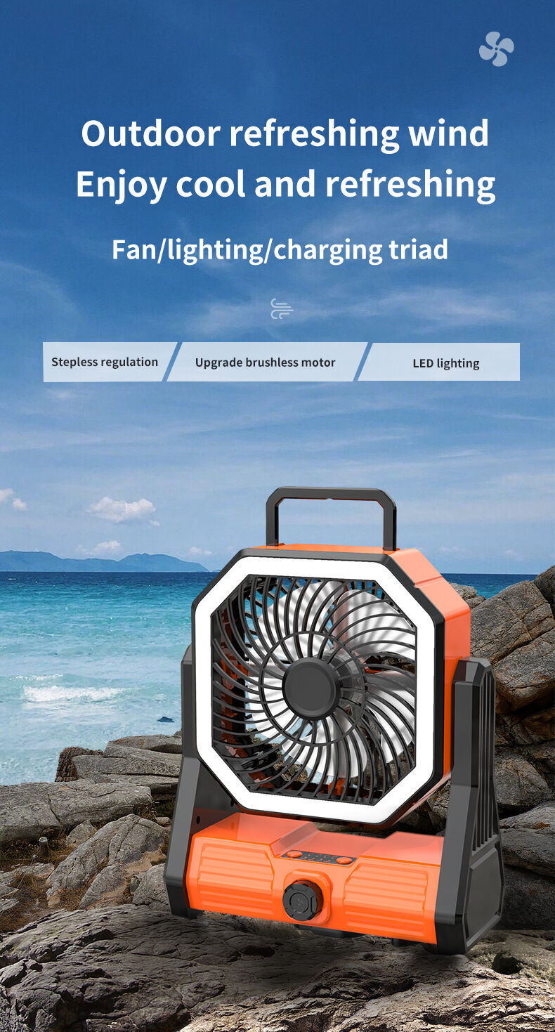 Buy Wholesale China Portable Outdoor Camping Chargeable Fan With Led ...