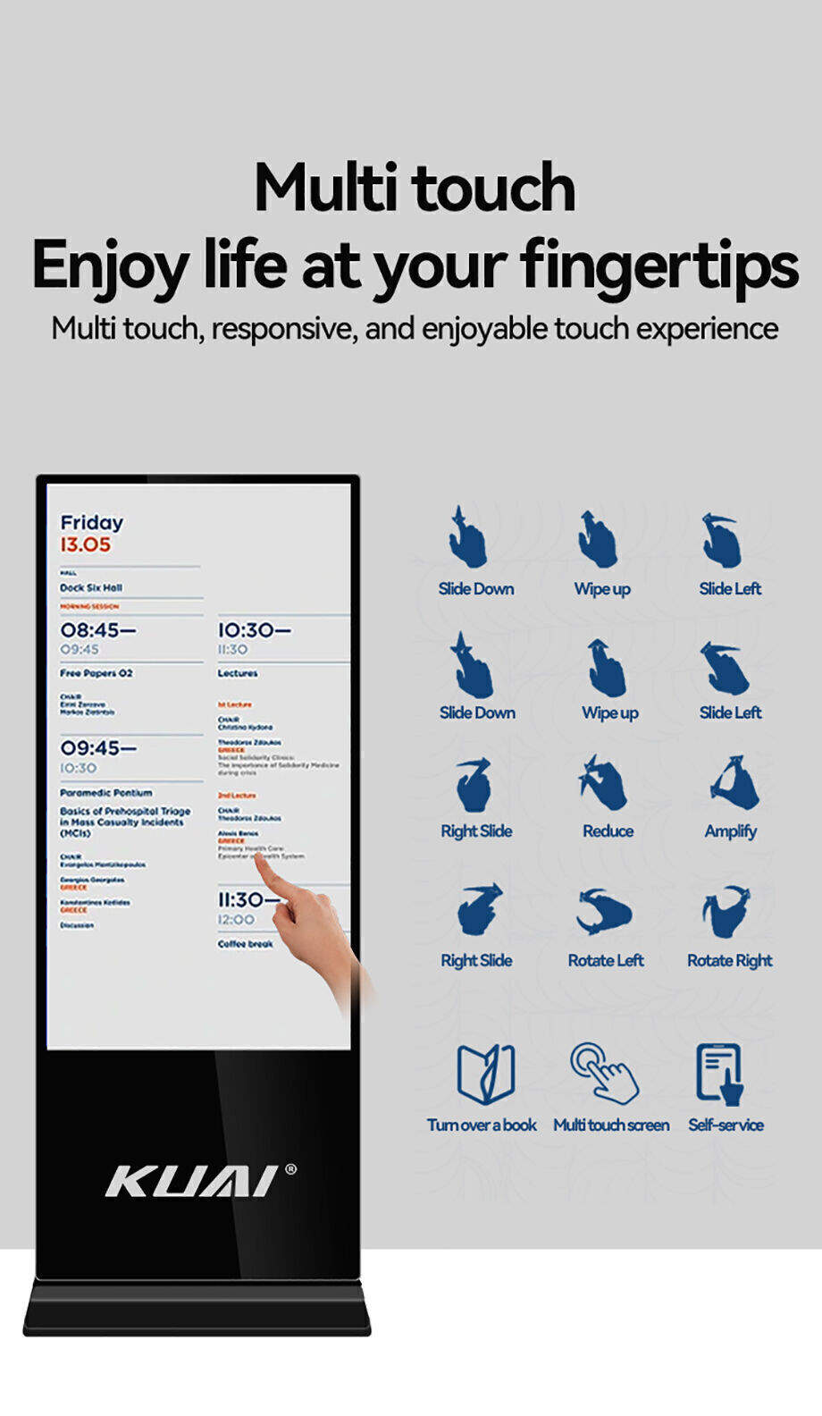 Buy Wholesale China Oem 43/65/75/85/100 Inch Finger Multi Touch Screen ...