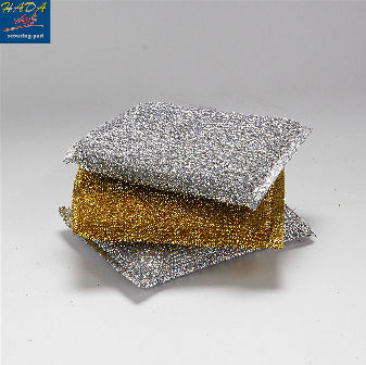 Buy China Wholesale Mesh Sponge Silver Golden Foam Scouring Pad Sponge ...