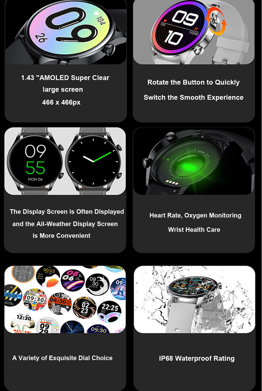 Buy Wholesale China Wholesale 1.43" Amoled Hd Large Screen Sport Smart ...