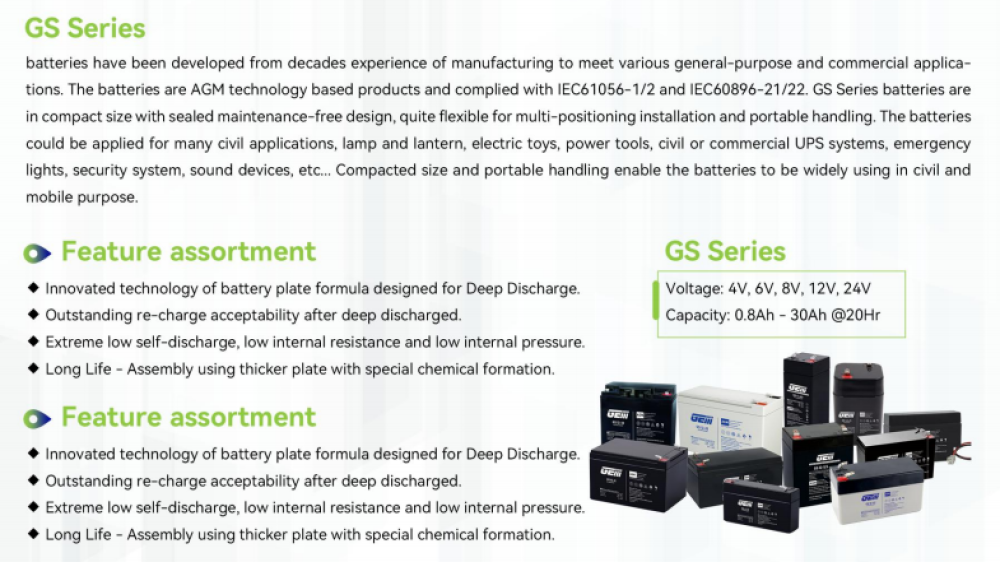 Bulk Buy China Wholesale Gs 12v0.8ah Ups /vrla/sla/smf/deep Cycle/agm ...