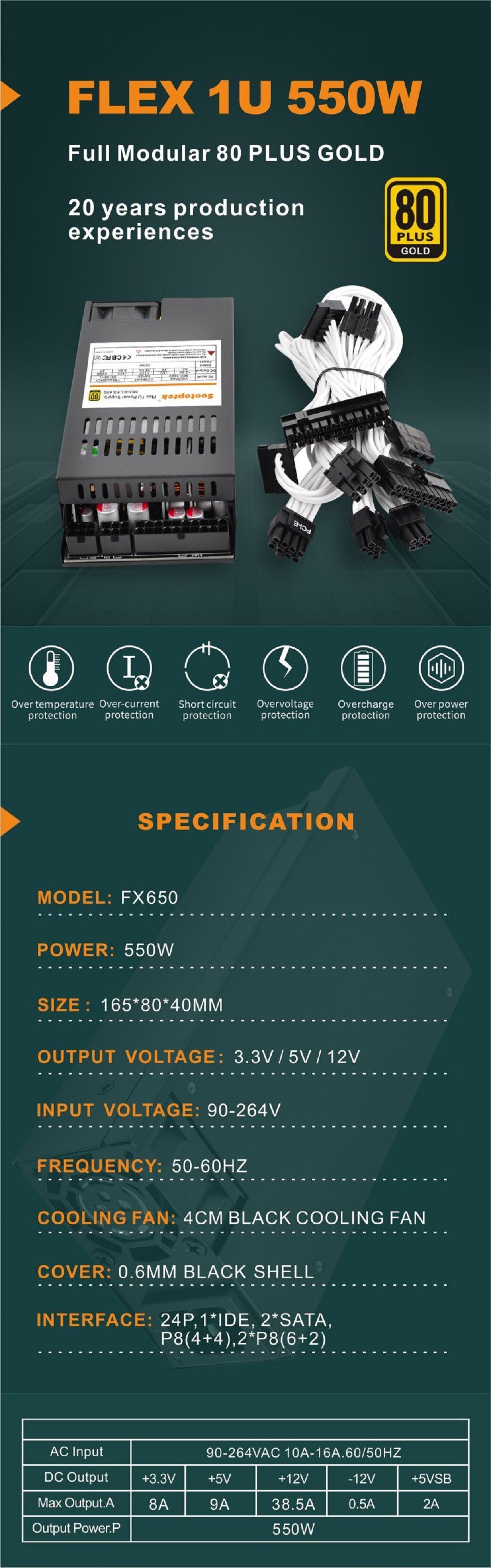 Buy Wholesale China Nas Memory Power Supply 550w Small 1u Itx Htpc Flex ...