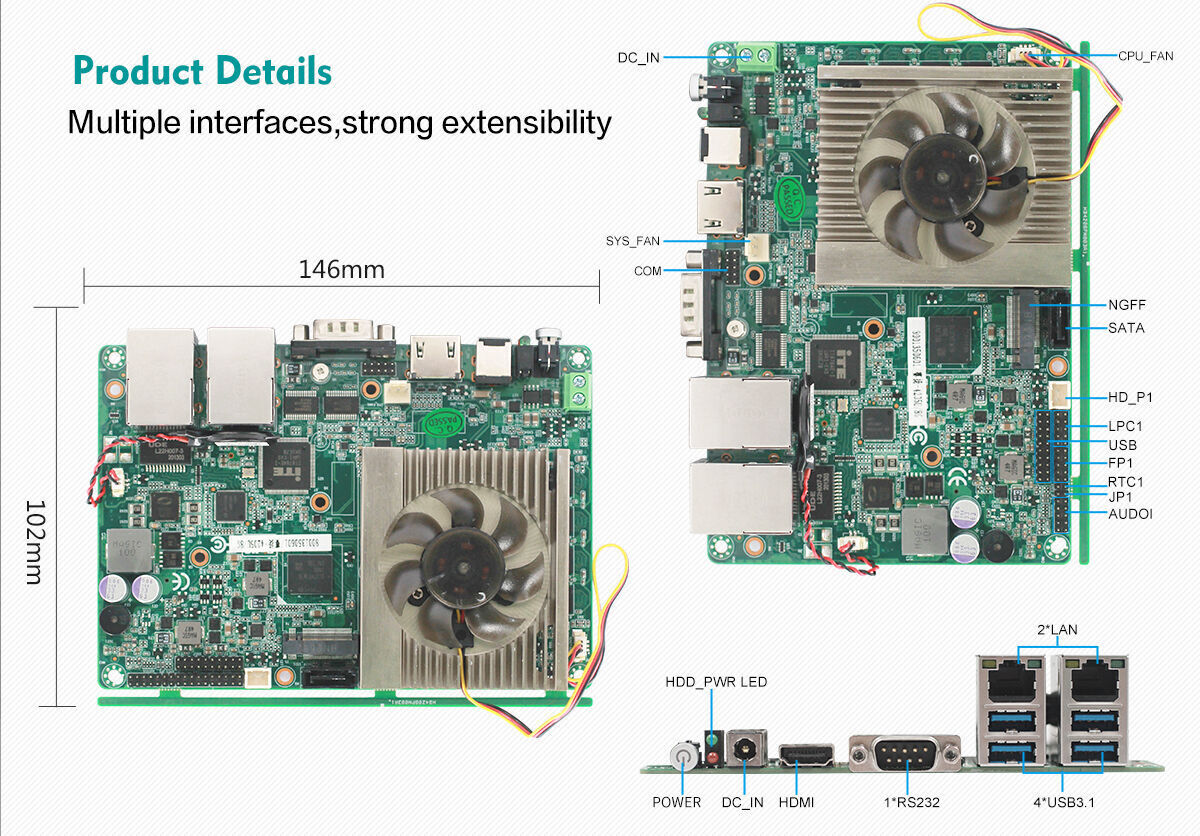 3.5inch I3/i5/i7 Series Processors 4g/8g/16g Ddr4 Onboard Memory In-tel ...