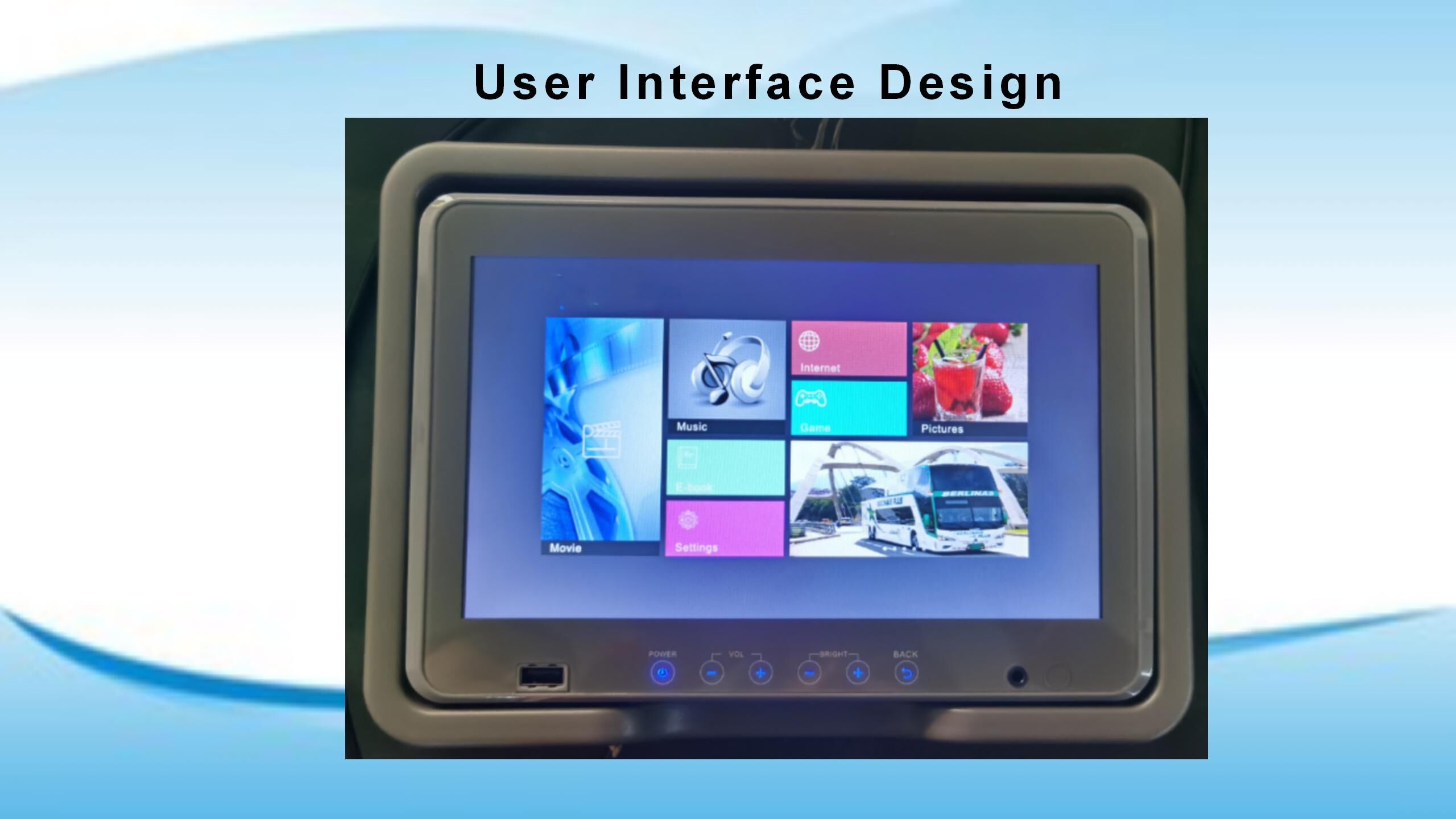 Luxury 9 Inch Bus 45 Seat Smart Terminal Train Tourist Bus Multimedia ...