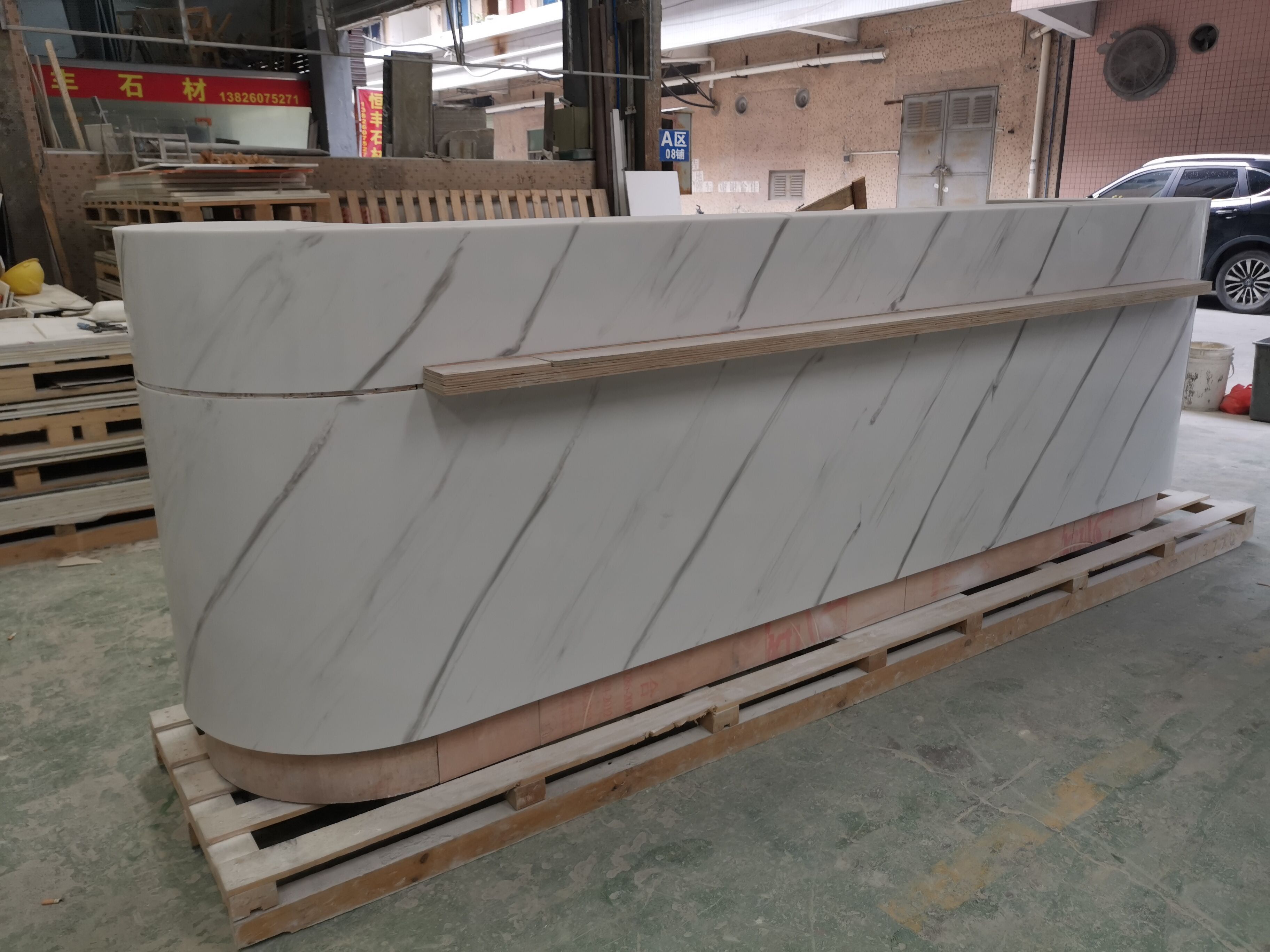 Buy Wholesale China 6-30mm Big Slab Kitchen Countertop Tops Artificial Sintered Stone White ...