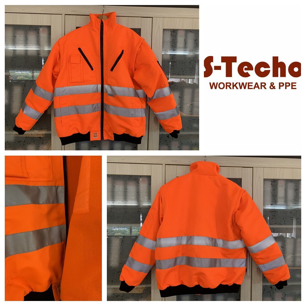 Buy Wholesale China Winter Polyester Padded Safety Jacket With Fleece ...