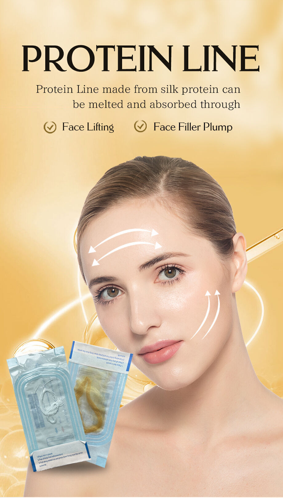 Buy Wholesale China Collagen Thread Lift Kits Silk Thread Collagen Gold ...